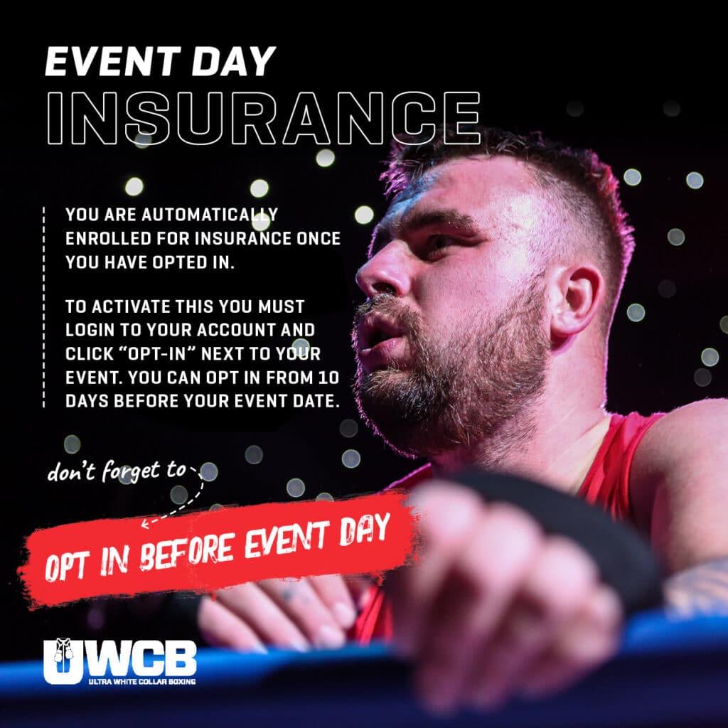 Event Day Insurance - Ultra White Collar Boxing